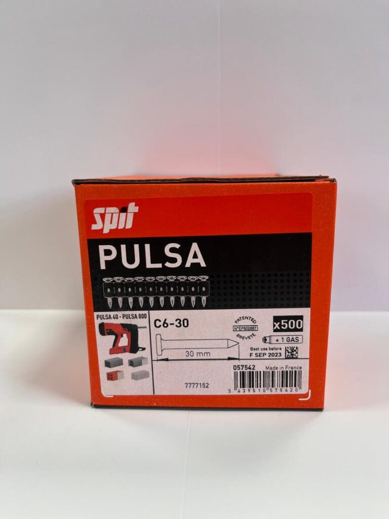 Clavos Spit Pulsa HC6 de 30 mm para hormigón y acero (para Pulsa 700/800)