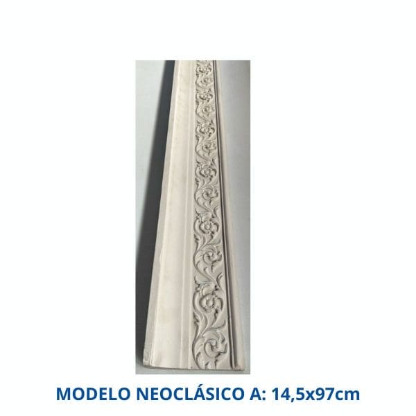Moldura semiescocia clásica en escayola – estilo neoclásico floral