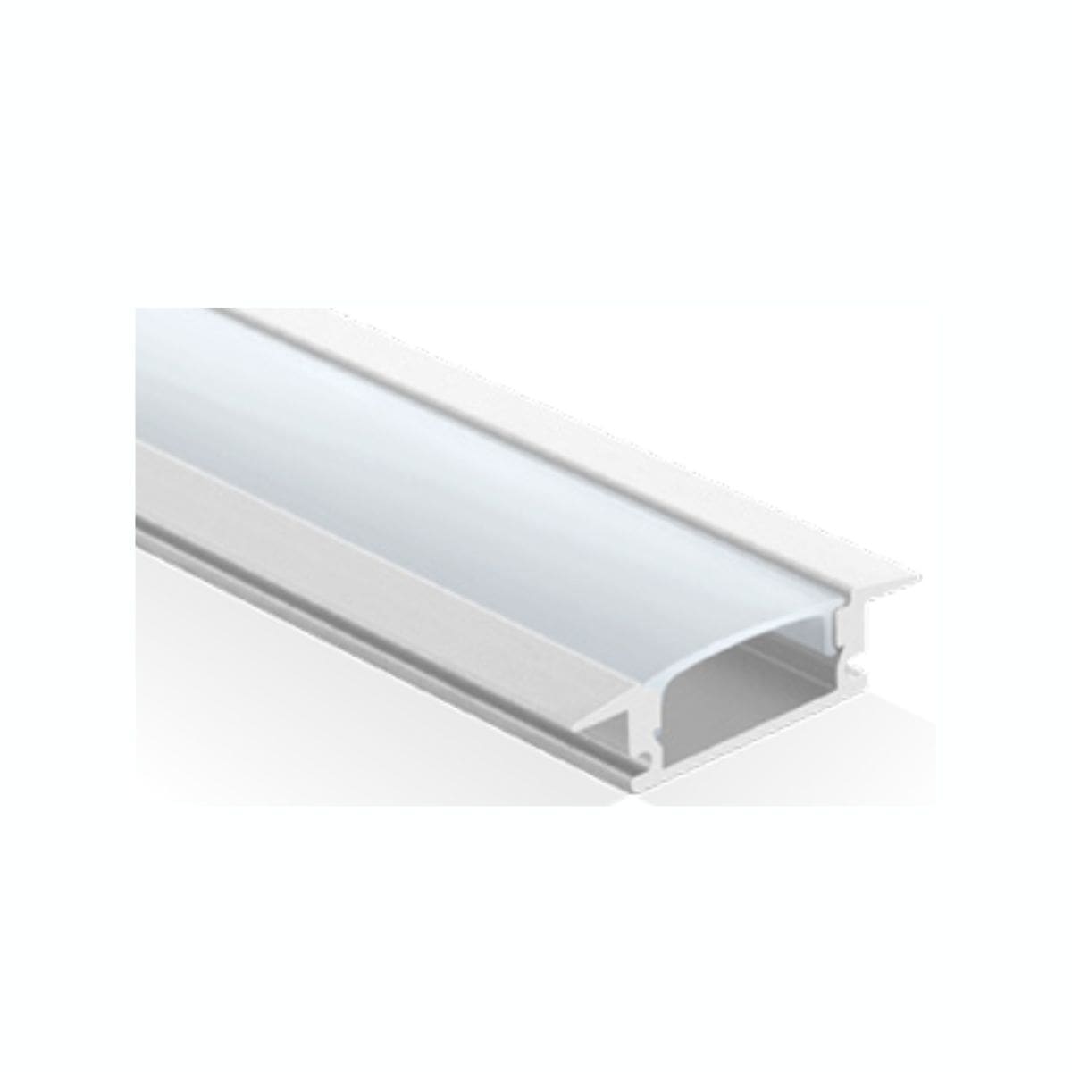Listelo LED PYL aluminio anodizado plata mate - Caja 20 uds